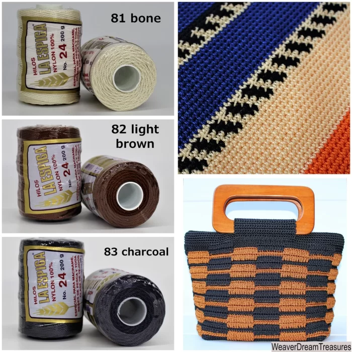 La Espiga No.24 - 100% Nylon Omega, Crochet Thread, Nylon for Knitting ...